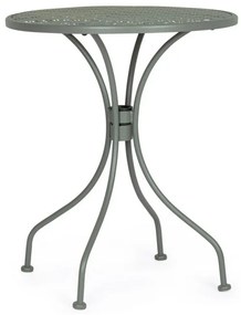 BIZZOTTO zahradní kovový stůl LIZETTE tmavě zelený ø60 cm 0802971