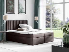 Eka Kontinentální čalouněná postel CONDOR - Trinity (200x200 cm) Barva látky Trinity: Rubínová (Trinity 2324)