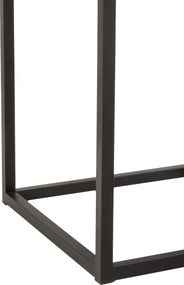 2 černé kovové odkládací stolky Lowy - 39*39*46 cm