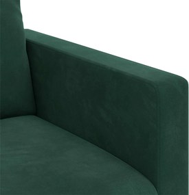 Set pohovek 2 ks Tmavě zelená samet 3407553