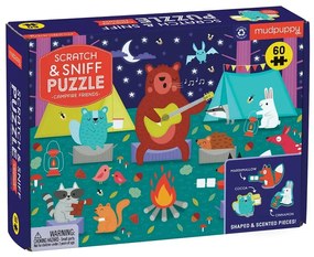 Mudpuppy Puzzle Zvířecí kamarádi u táboráku s vůní 60 dílků