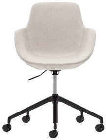 OnaDnes -20% Béžová čalouněná otočná konferenční židle Kave Home Tissiana