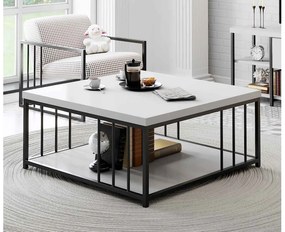 Designový konferenční stolek Natine 90 cm bílý/černý