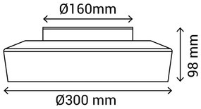 Bílé stropní svítidlo SULION Nilo, ø 30 cm