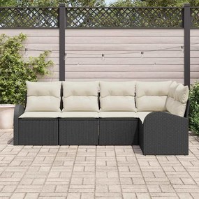 Set pohovek 5 ks Černá Polyester 3346037