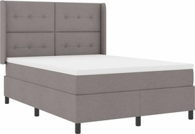 Postel s boxspringem s polštářem Taupe 190 x 140 cm textil 3341641