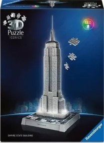 Ravensburger 3D Puzzle Iconics: Empire State Building (Noční edice) /