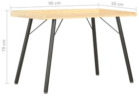 vidaXL Psací stůl dubový 90 x 50 x 79 cm