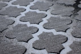 Berfin Dywany, AKCE: 100x67 cm Protiskluzový běhoun na míru Zel 1017 Silver (Grey) - obšitý ze všech stran, šedá, chodba / předsíň
