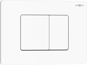 Mexen Tex 05, splachovací tlačítko z nerezavějící oceli, bílá lesklá, 6105-01