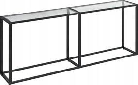 vidaXL Konzolový Stolek, průhledná, 200 x 35 x 75,5 cm, tvrzené sklo