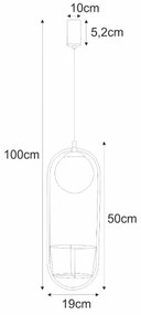 Zuma Line 5003 - Lustr na lanku PLANT 1xE14/40W/230V černá