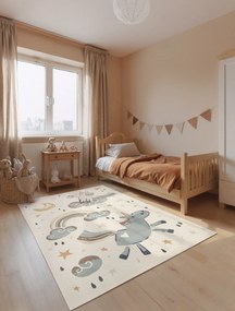 Hanse Home, Dětský koberec Adventures 106413 Cream Multicolor, 120x170, vícebarevná, dětský pokoj
