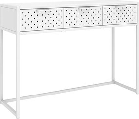 Konzolový stolek bílý 106 x 35 x 75 cm ocel 335893