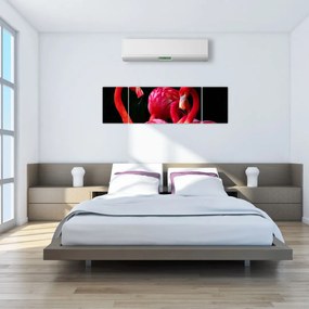 Obraz červených plameňáků (170x50 cm)