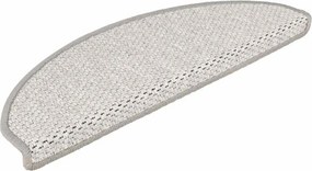 Samolepicí nášlapy na schody sisal 15 ks 65 x 21 x 4 cm platina 326870