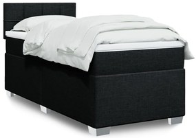 Box spring postel s matrací černá 100 x 200 cm textil 3288101