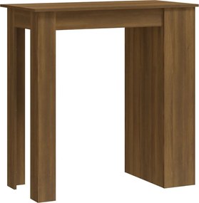 vidaXL Barový stůl s úložným regálem 102x50x103,5 cm kompozit [812968] Barva: hnědý dub