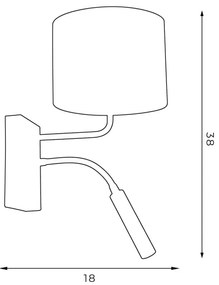 Nástěnná lampa ARDEN 1xE27/60W+1xG9/8W/230V zelená/zlatá