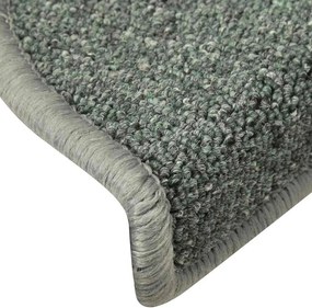 Schodové rohože 30 ks 56 x 17 x 3 cm tmavě zelené půlkulaté 3365741