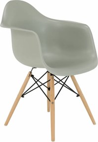 Křeslo, šedá/buk, DAMEN 2 NEW
