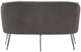 Designová pohovka Caerwyn 137 cm šedá / stříbrná