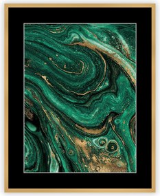 Obraz Abstract Green&Gold II 40 x 50 cm