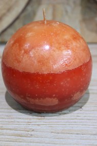 Oranžová voňavá svíčka ve tvaru koule 9cm