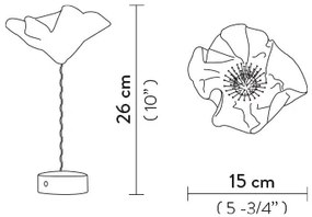 Slamp Stolní LED lampa LAFLEUR BATTERY Barva: Transparentní