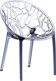 Stohovatelná židle CRYSTAL – šedá