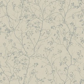 Šedo-béžová vliesová tapeta, stříbrné větvičky DD3815, Dazzling Dimensions 2, York