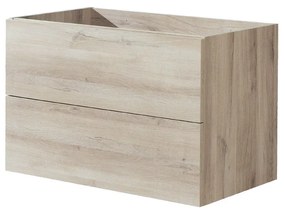 Mereo Mereo, Aira, koupelnová skříňka 81 cm, bílá, dub, šedá, CN721S