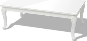 vidaXL Konferenční stolek 115 x 65 x 42 cm vysoký lesk bílý [243381]