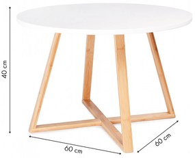 Odkládací stolek Alva 60 cm bílý