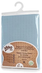 Kikko Bambusové prostěradlo s gumou 50x70 cm Baby Blue