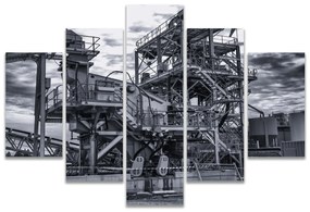 Malvis ® Atypický obraz Industriální motiv Velikost (šířka x výška): pětidílné schody - 200x100 cm
