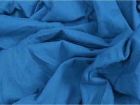 Jersey prostěradlo modré 200 x 200 cm