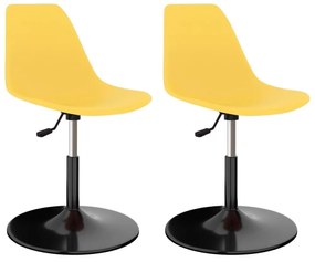 Petromila Otočné jídelní židle 2 ks žluté PP