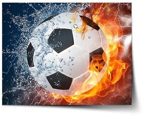 Sablio Plakát Fotbalový míč - 90x60 cm