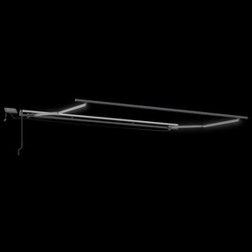 Ručně zatahovací markýza s LED světly burgundská 400 x 300 cm 3310187
