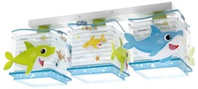 Dalber 63473 - Dětské stropní svítidlo BABY SHARK 3xE27/60W/230V