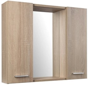Aqualine Aqualine, ZOJA/KERAMIA FRESH STRIP galerka s LED osvětlením, 70x60x14cm, dub platin, 45029S