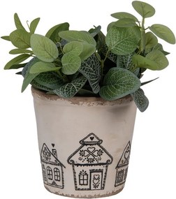 Květináč s perníkovými chaloupkami Gingerbread Bliss L - Ø 17*16 cm