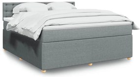 Box spring postel s matrací světle šedá 180 x 200 cm textil 3287549