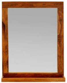Indický nábytek - Zrcadlo Nela 65x80 z indického masivu palisandr Světle medová