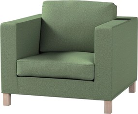 Potah na křesko IKEA Karlanda, krátký barva zelená látka pletený vzor