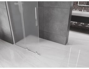 Mexen Velar, sprchová zástěna s posuvnými dveřmi Walk-in 100 x 200 cm, 8mm sklo námraza, chromová, 871-100-000-33-01