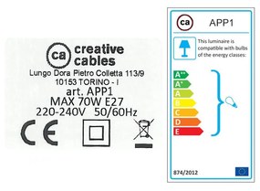 creative cables Fermaluce color block, barevné porcelánové bodové svítidlo na stěnu nebo strop Barva: Světle modrá