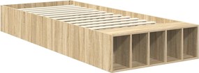 Rám postele s policí Sonoma dub 90 x 190 cm Kompozitní dřevo 3408405