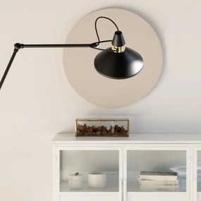 White Label Černá kovová stojací lampa WLL JONA 150 cm